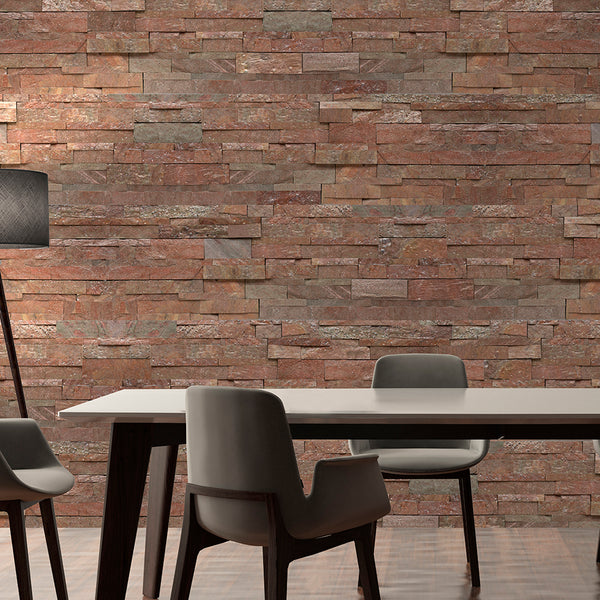 Copper Natural Split Quartzite Wall Tiles - The Stone Flooring