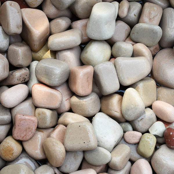 Sandstone Beige Garden Pebbles 25-50mm Mix Size - The Stone Flooring