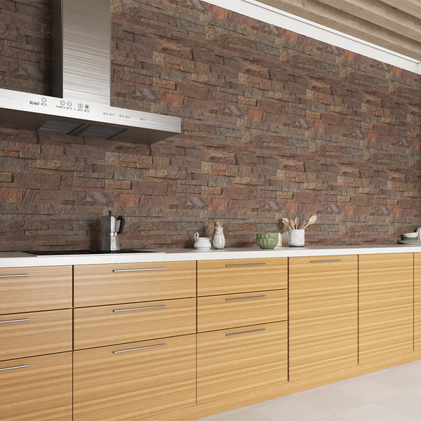 Copper Natural Split Quartzite Wall Tiles - The Stone Flooring